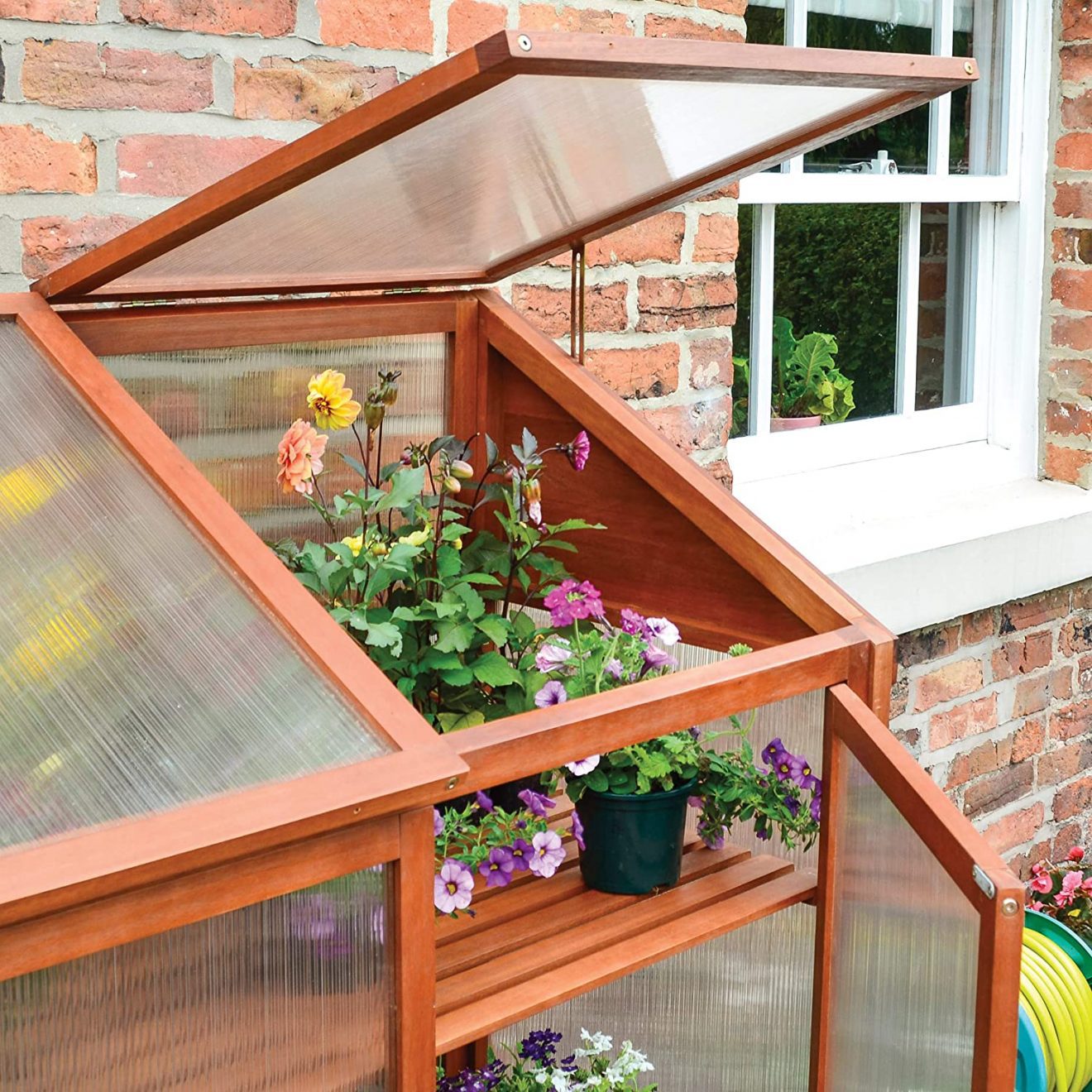 Rowlinson Timber 4’x2′ Hardwood Mini Greenhouse → ShedMaster UK ...