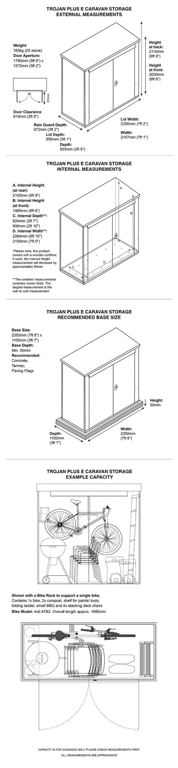 Asgard 7’x3′ Trojan Heavy Duty Metal Shed – with 5 Point Locking System ...