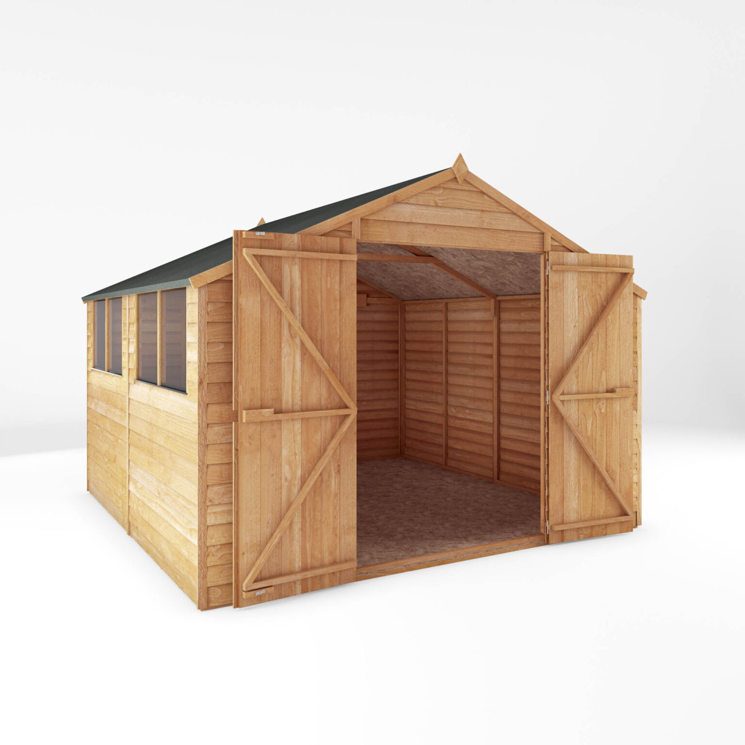 Mercia 10×10 Overlap Timber Apex Workshop → ShedMaster UK | Garden ...