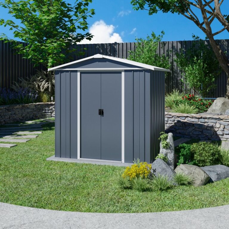 Yardmaster 6′ x 4’5″ Castleton Apex Metal Shed – Anthracite → ...