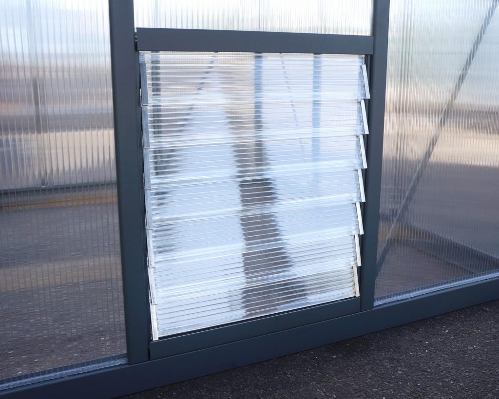 Palram Canopia Side Louver Window Silver → ShedMaster UK | Garden Sheds ...