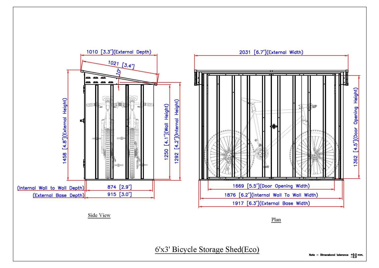 Duramax 6′ x 3′ Metal Bicycle Store – Anthracite → ShedMaster UK ...
