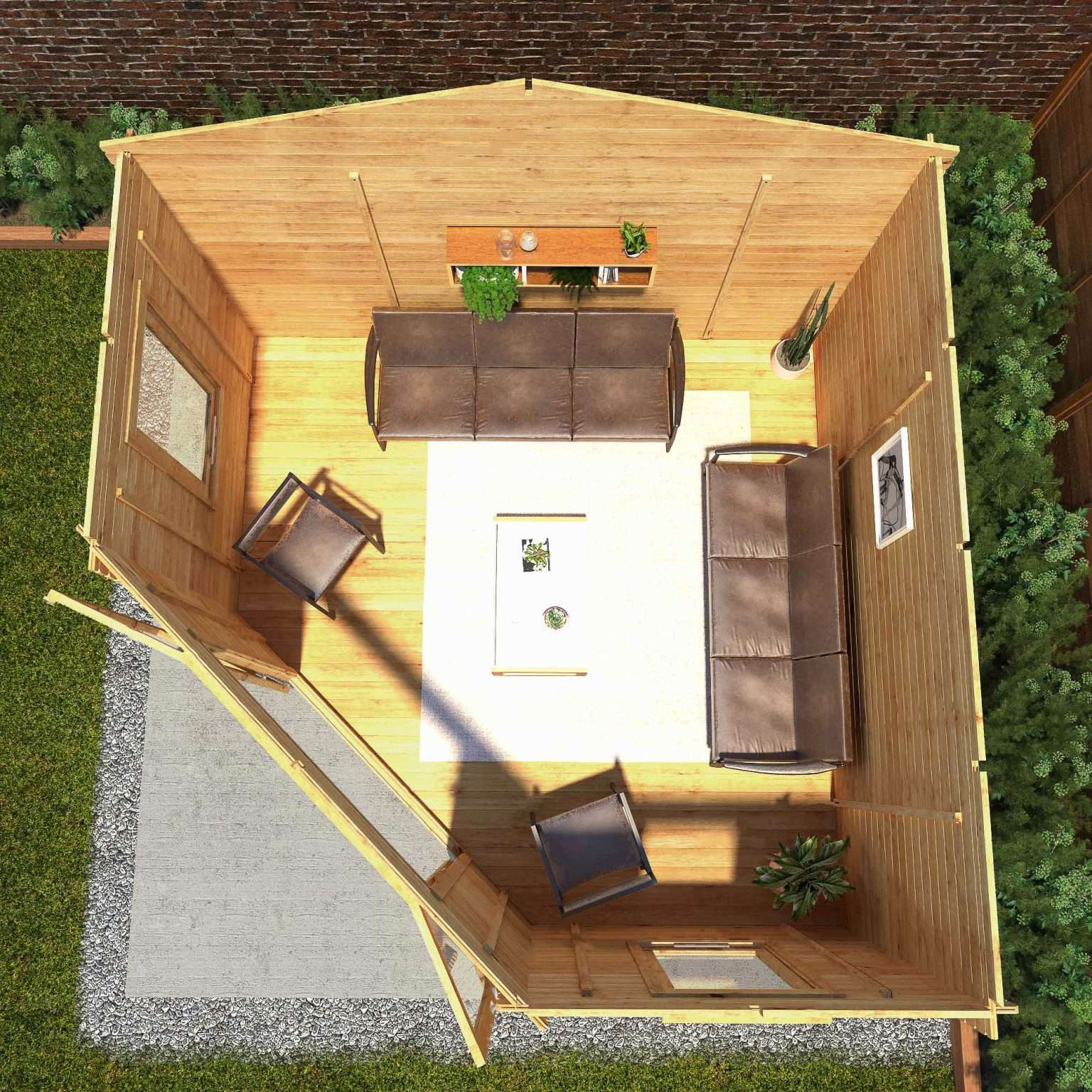 Mercia 13’x13′ Timber Corner Log Cabin – 44mm → ShedMaster UK | Garden ...