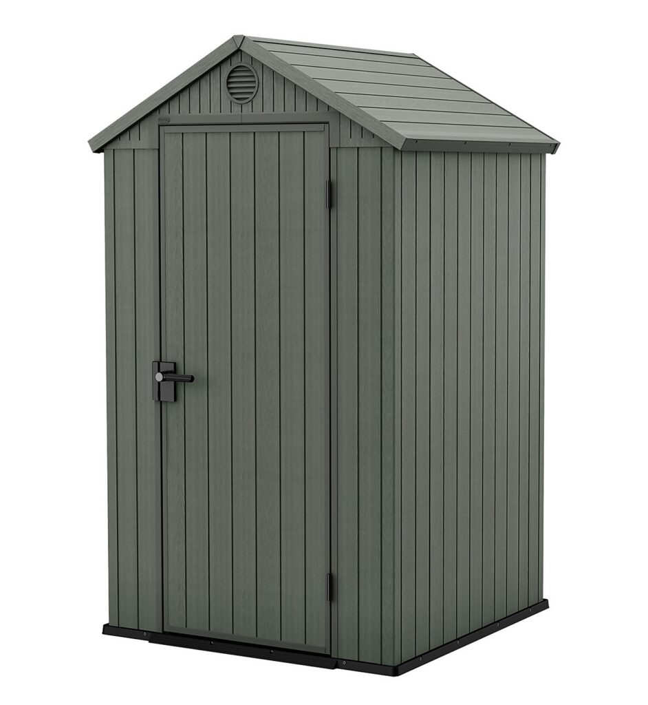 Keter 4’x4′ Darwin Heavy Duty Plastic Garden Shed – Green → ShedMaster ...